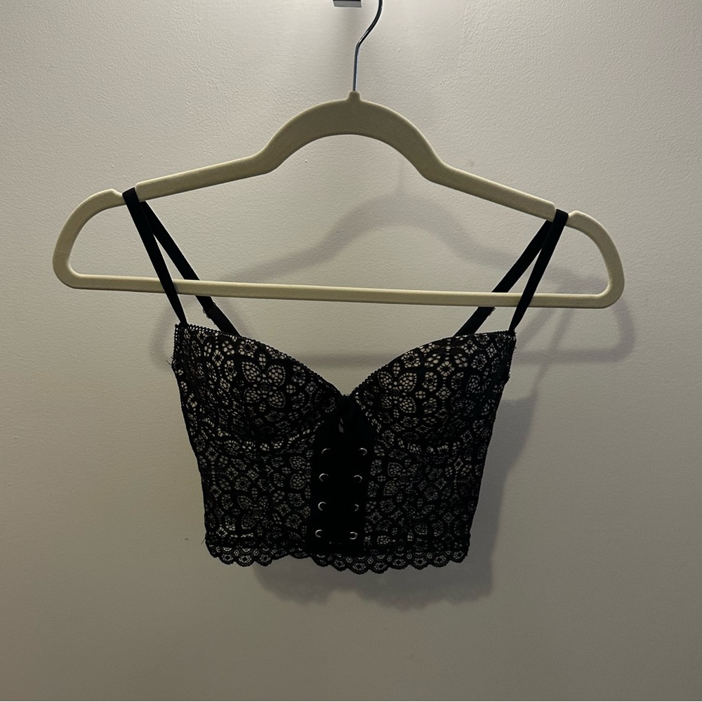 Victoria’s Secret Black Lace Bustier 34b - Gem